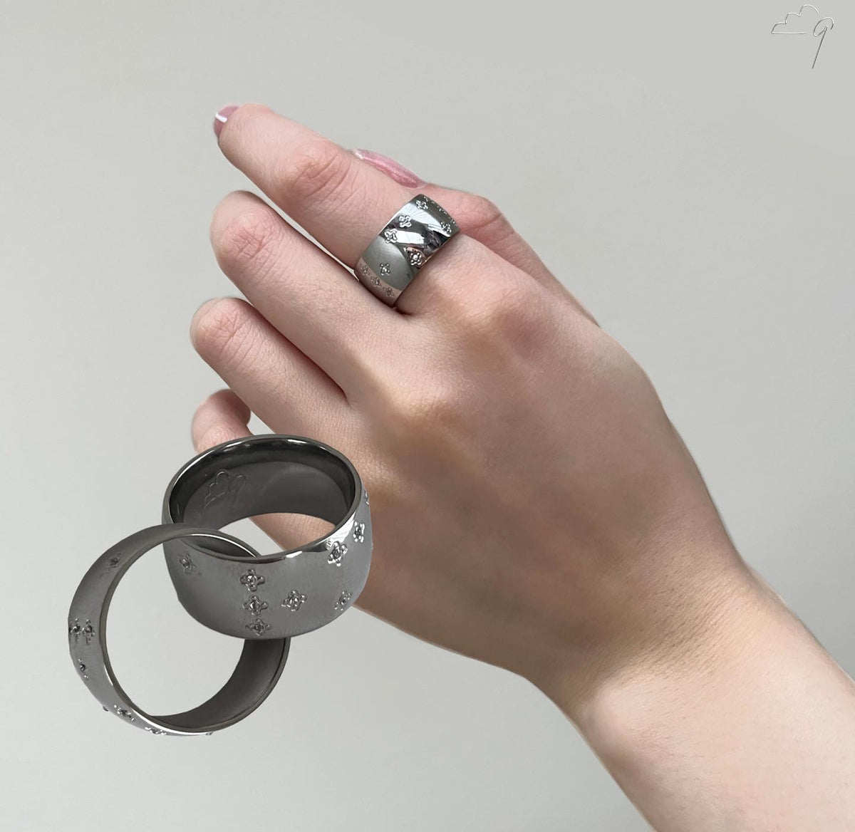 "ARMY” braille gem-studded ring – behindcloudnine